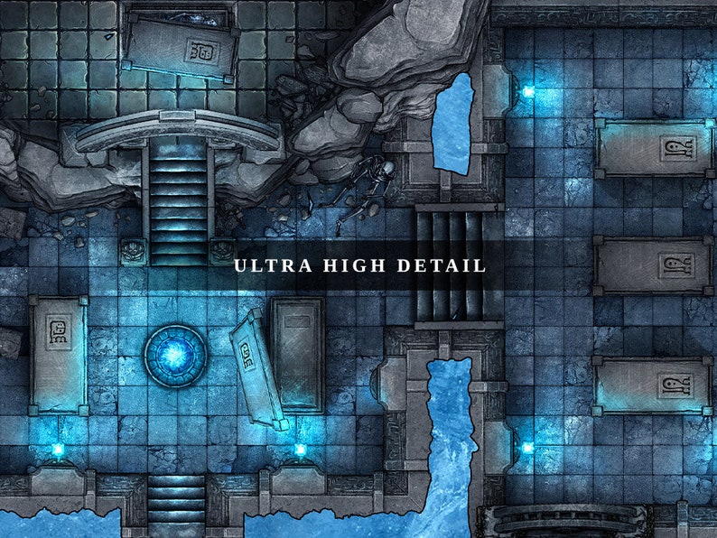 Frost Giant's Tomb Digital Battlemap, Dnd Battle Map, Digital Battle ...