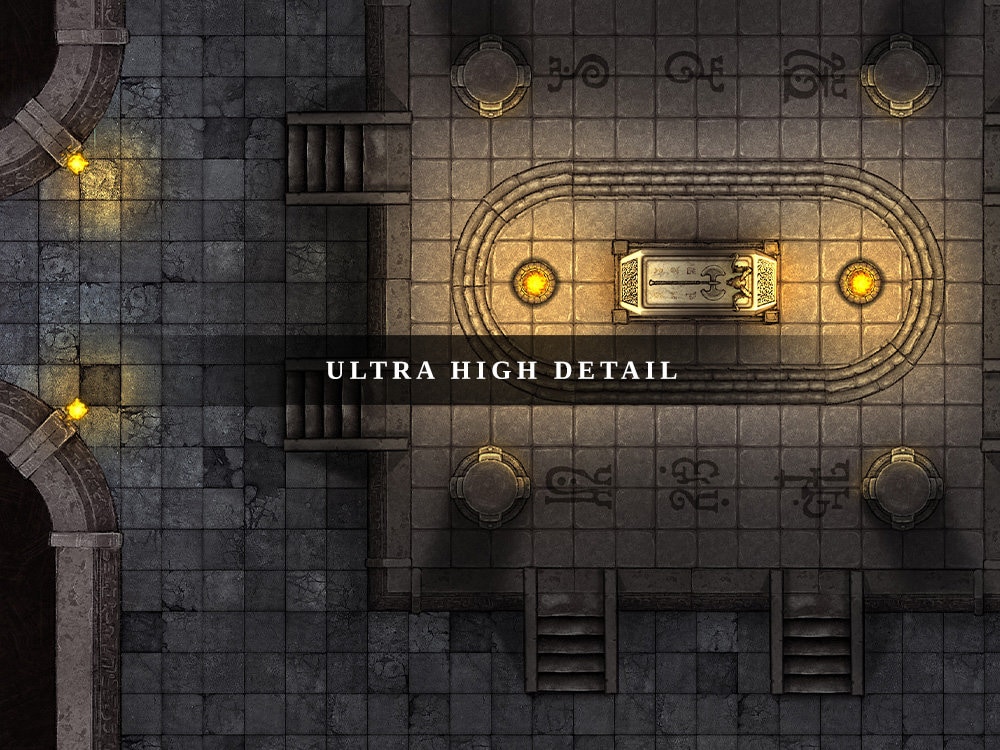 Fire Giant's Tomb Digital Battlemap, Dnd Battle Map, D&D, Battle Map ...