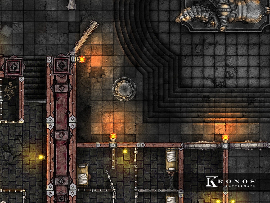 Prison Battlemap: D&D 5e Dungeon Crawl (digital Map) - Etsy