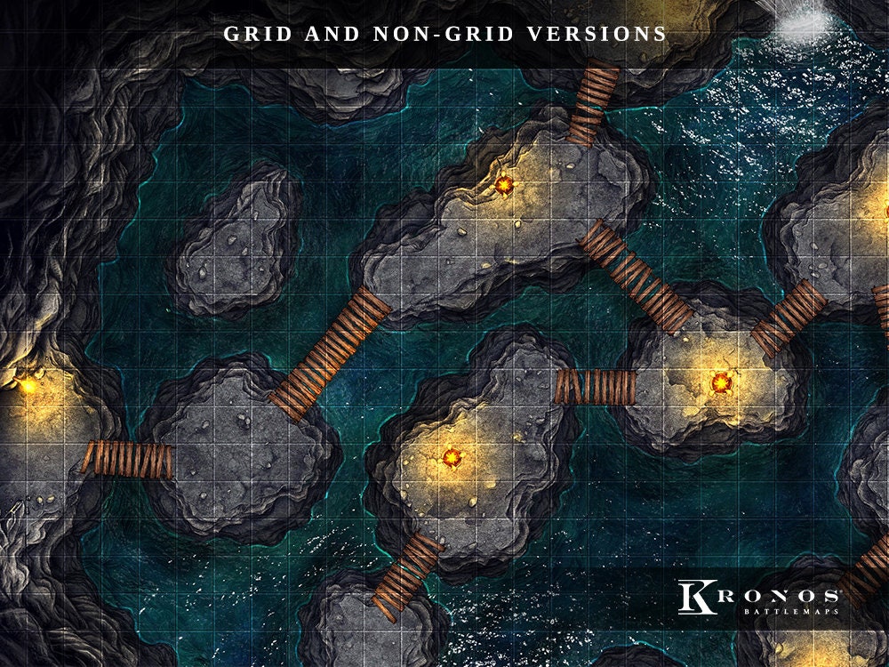 Drowning Cavern Battlemap, Cave, Dnd Battle Map, D&D, Cave, Dungeons ...