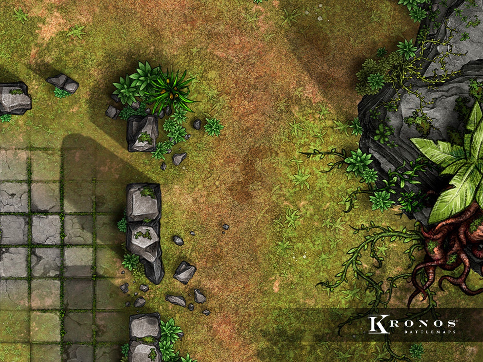 Jungle Ruins Digital Battlemap, + Grid/night Versions Dnd Battle Map, Digital Battle Map, 5e ...