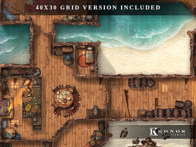 Prison Island Battlemap: 40x30 Dnd Map (digital Download) - Etsy Australia
