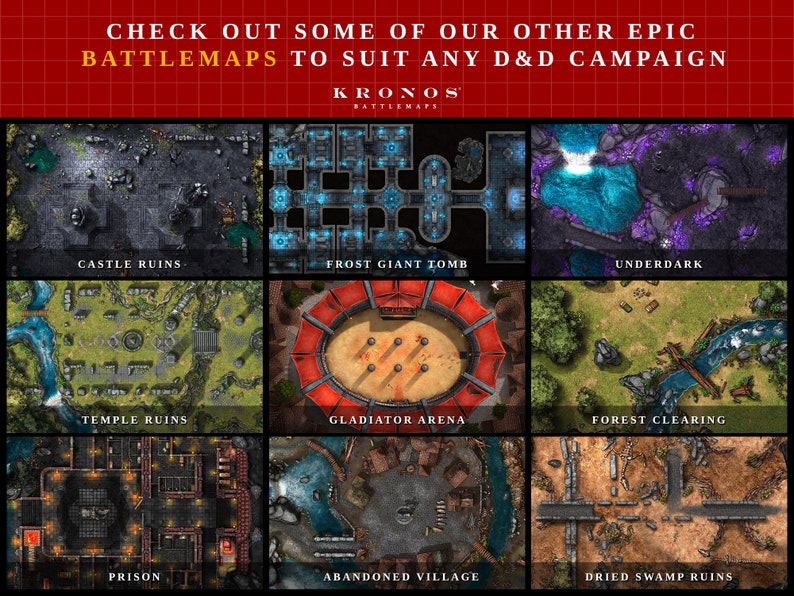 Swamp Ruins Battlemap: Dnd 5e Digital Map (26x20 Grid) - Etsy