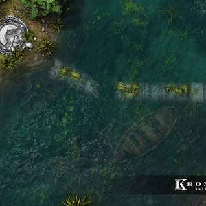 Swamp Ruins II - Battlemap, Dnd Battle Map, Battle Map, Dungeons and ...