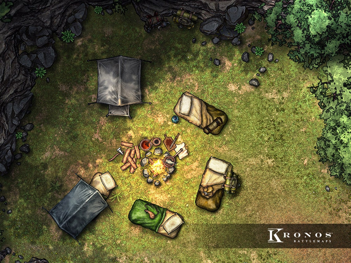 Forest Camp Battlemap, 4k, Dnd, Battle Map, Digital Battlemap, Dungeons ...