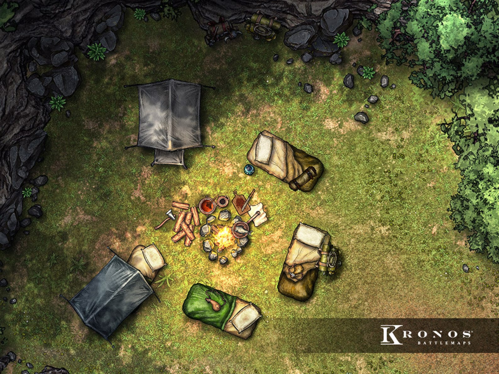 Forest Camp Battlemap, 4k, Dnd, Battle Map, Digital Battlemap, Dungeons ...