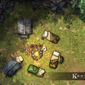 Forest Camp Battlemap, 4k, Dnd, Battle Map, Digital Battlemap, Dungeons ...