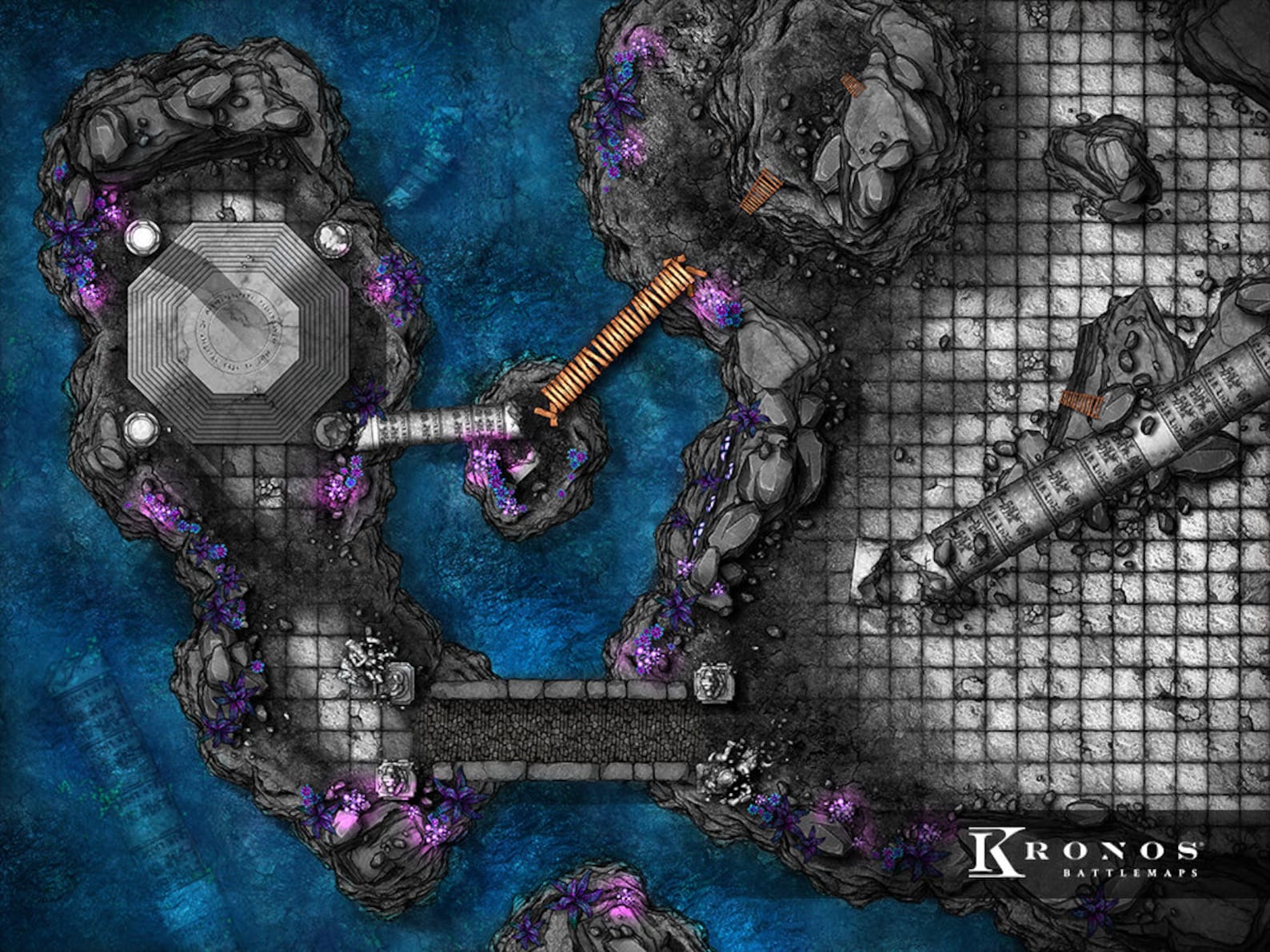 Underdark Shrine Battlemap: D&D Digital Map (40x30) - Etsy