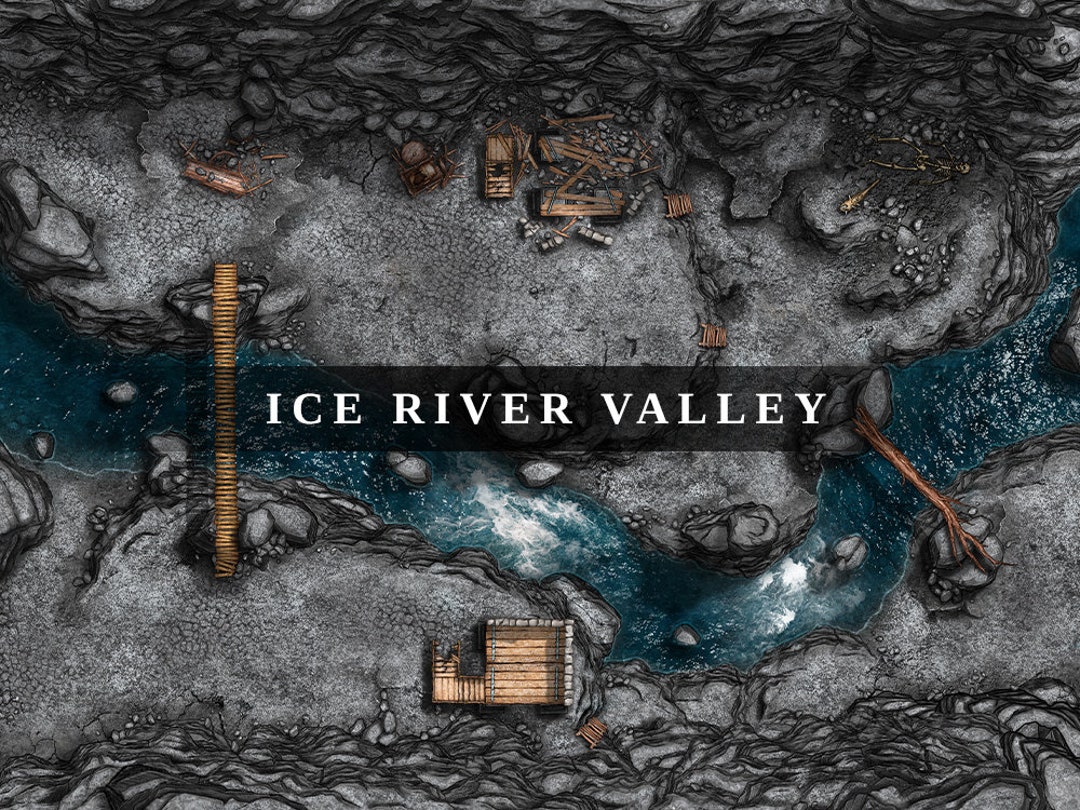 Mountain River Valley Digital Battlemap, Dnd Battle Map, D&D, Dungeons ...