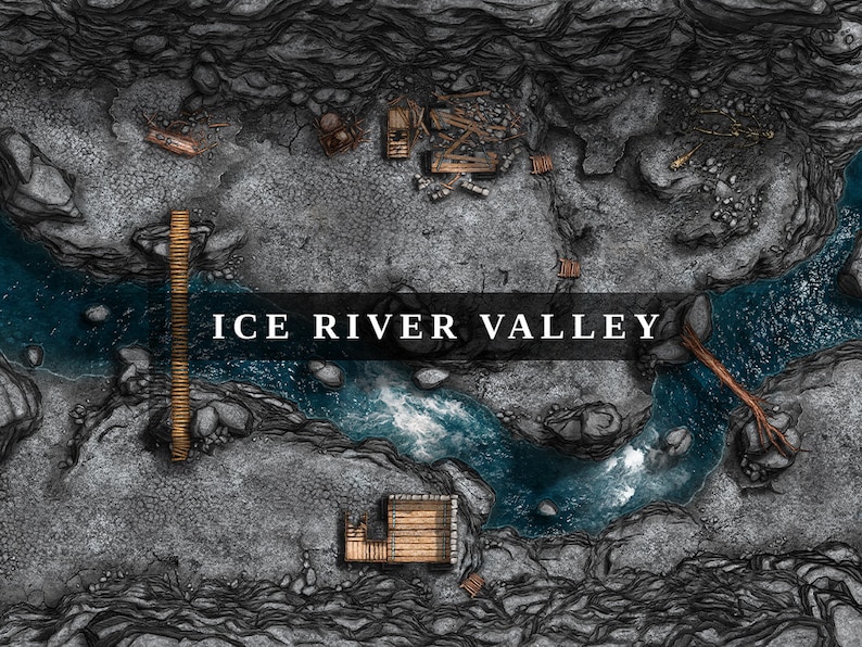 Mountain River Valley Digital Battlemap, Dnd Battle Map, D&D, Dungeons ...
