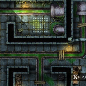 City Sewers Digital Battlemap: 40x30 Dnd 5e Map (digital Download) - Etsy