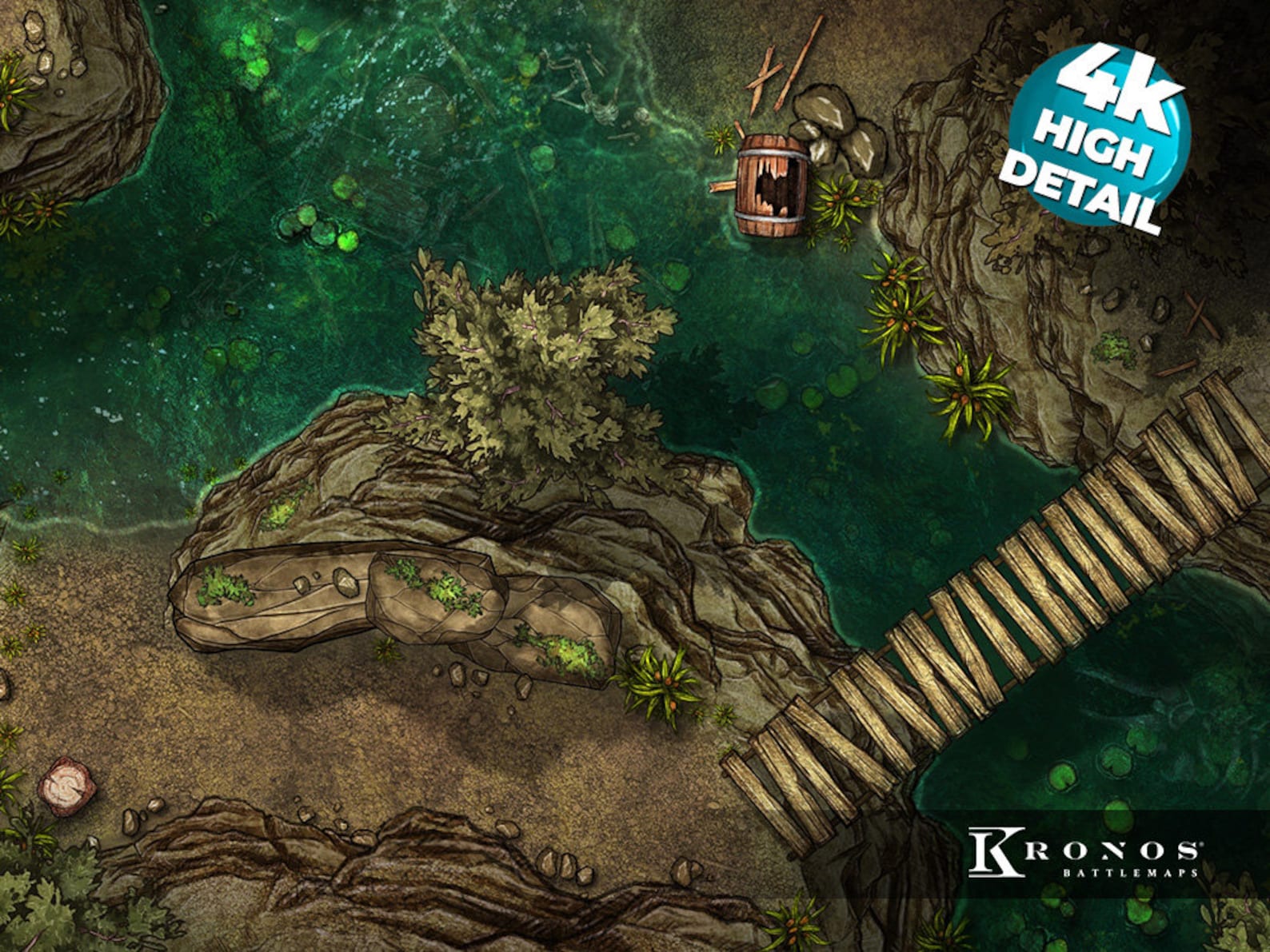 Witches Swamp Battlemap: 4K High Detail Dnd Map (digital Map) - Etsy