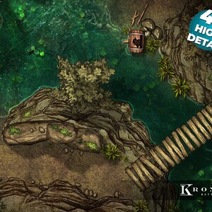Witches Swamp Battlemap: 4K High Detail Dnd Map (digital Map) - Etsy