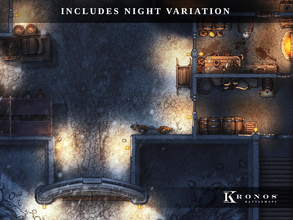 Mountain Outpost Base Battlemap: Thieves Hideout 40x30 Dnd Map (digital ...