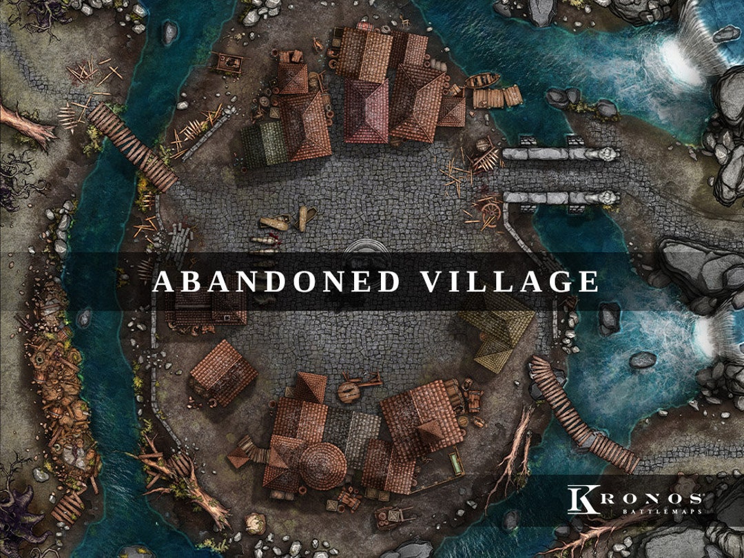 Abandoned Village Battlemap, Dnd Battle Map, D&D, Battle Map, Dungeons ...
