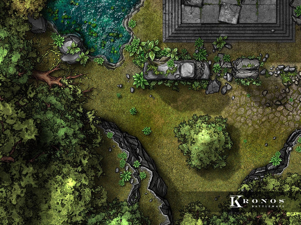 Forest Ruins II Digital Battlemap, Dnd Battle Map, Digital Battle Map ...