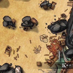 Shipwreck Battlemap: 40x30 Dnd Encounter Map (digital Download) - Etsy