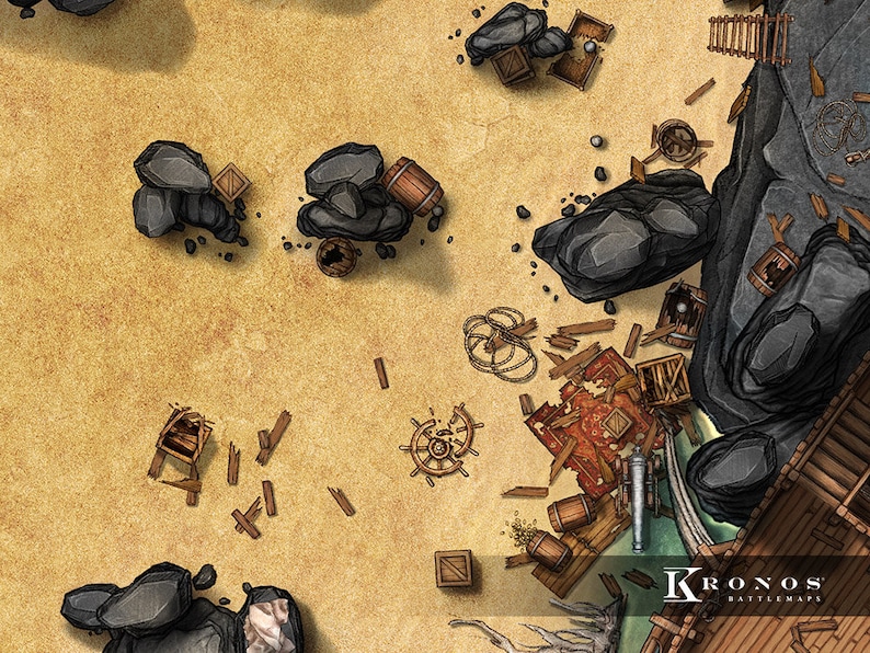 Shipwreck Battlemap Dnd Battle Map D&D Dungeons and - Etsy Australia