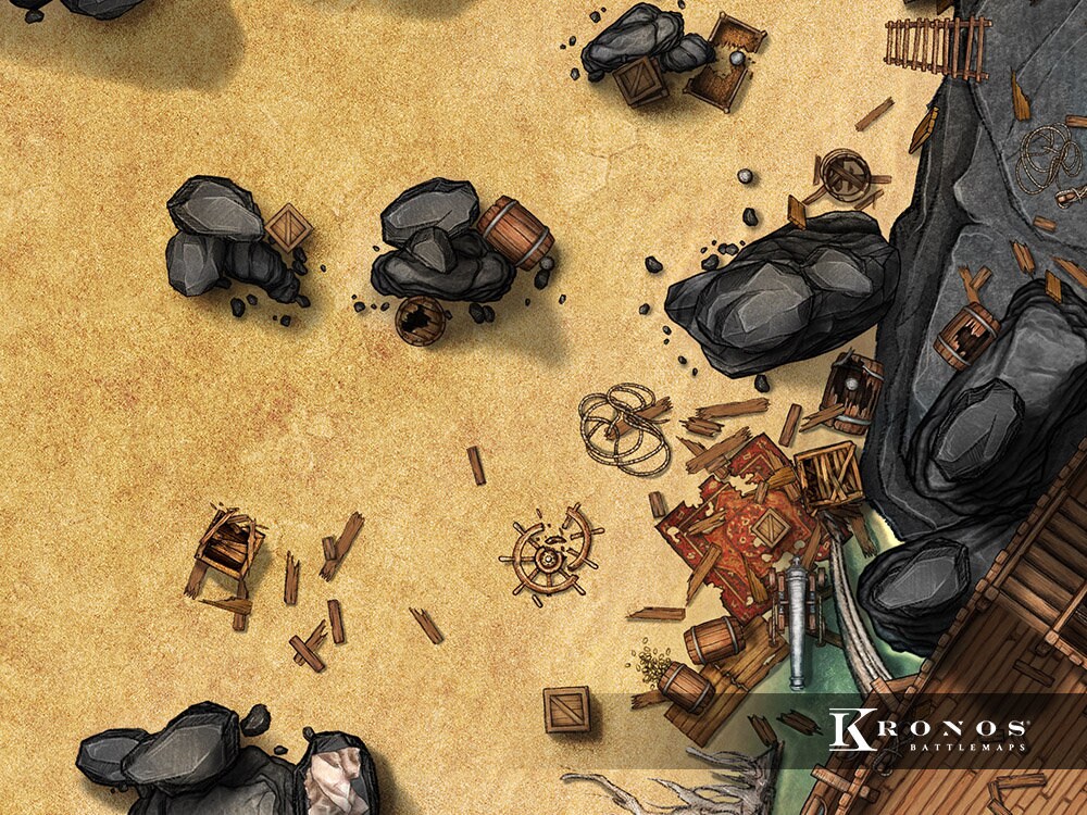 Shipwreck Battlemap: 40x30 Dnd Encounter Map (digital Download) - Etsy ...