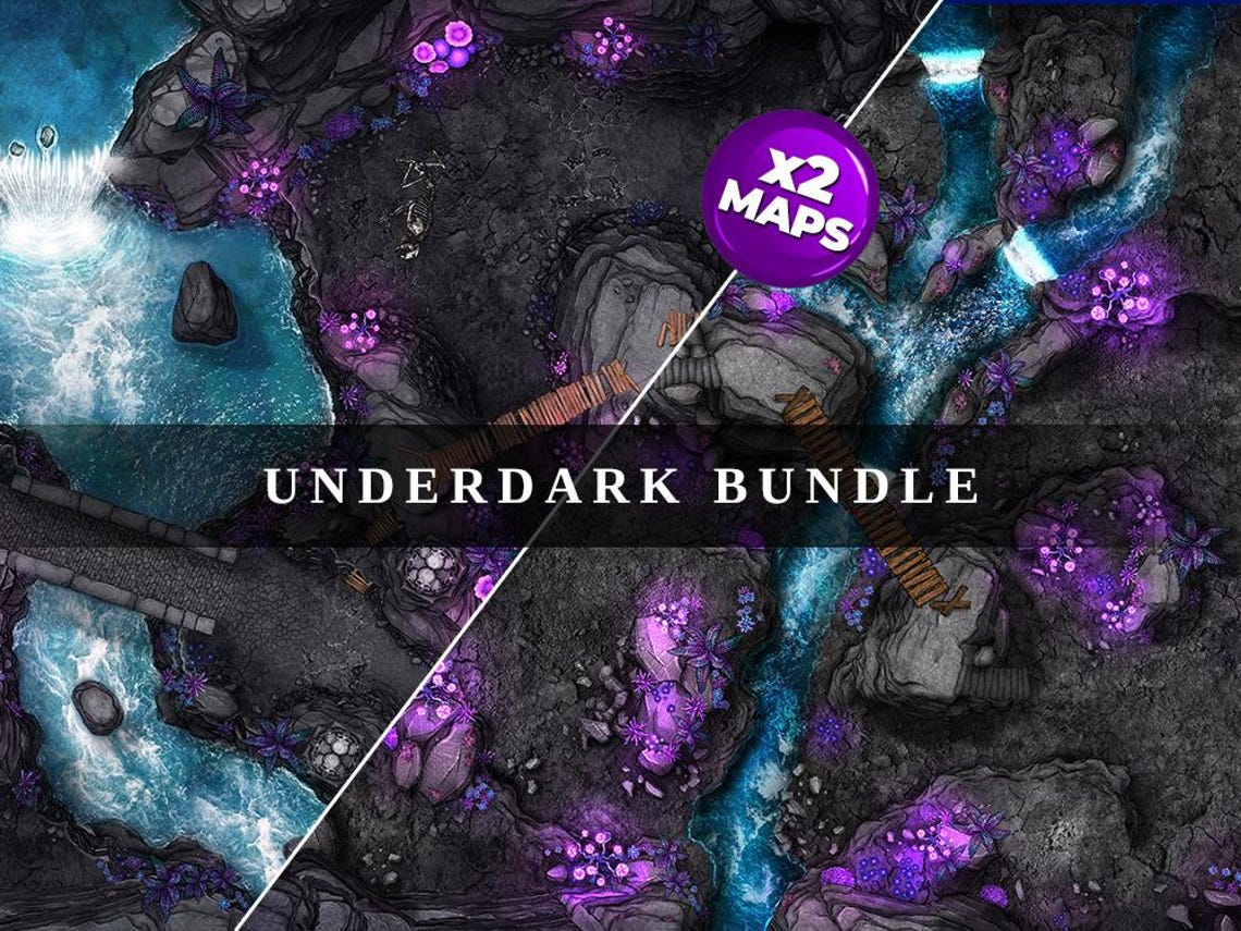 Underdark Battle Map: 40x30 Dnd Encounter (digital Map) - Etsy