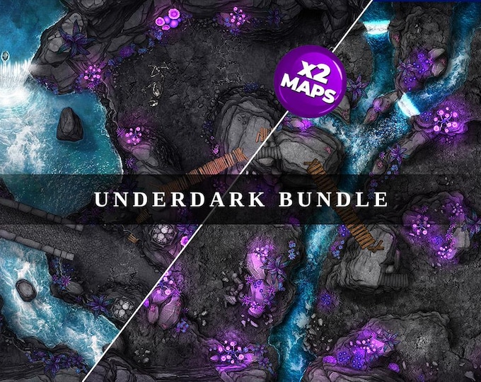 10 Twisting Caverns Battle Maps, Underdark, Battle Map, Pathfinder, D&D ...