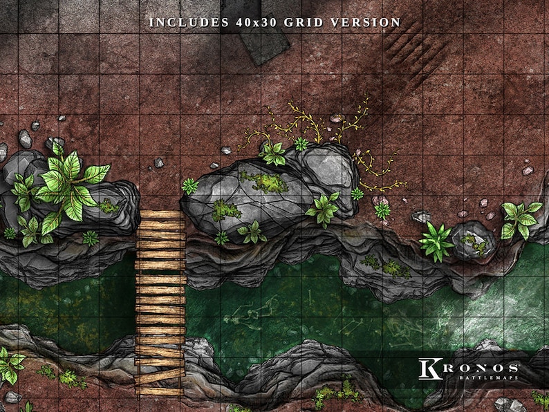 Jungle Ruins II Digital Battlemap, 4k Grid/night Versions Dnd Battle ...