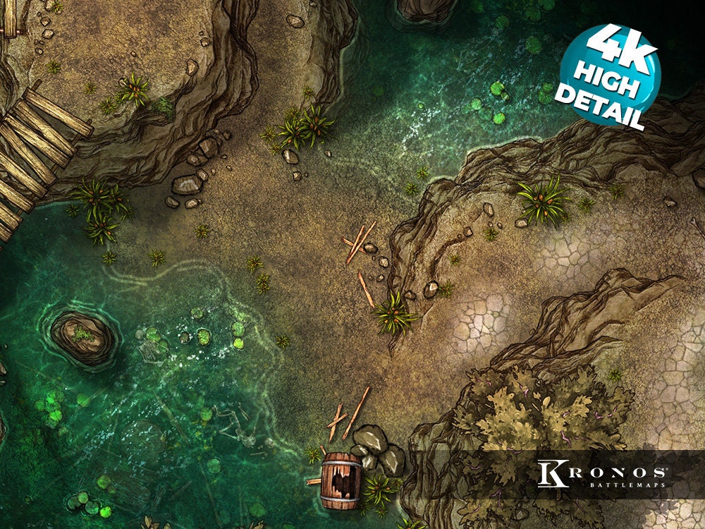 Witches Swamp Battlemap: 4K High Detail Dnd Map (digital Map) - Etsy