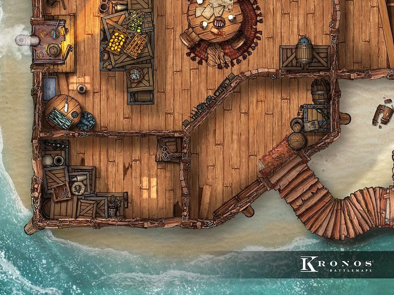 Prison Island Battlemap, Dnd Battle Map, D&D, Battle Map, Dungeons and ...