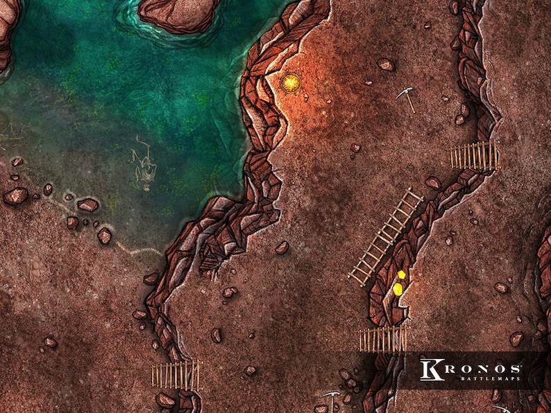 4K Gold Mine Battlemap: Dnd Dungeons and Dragons (digital Download) - Etsy