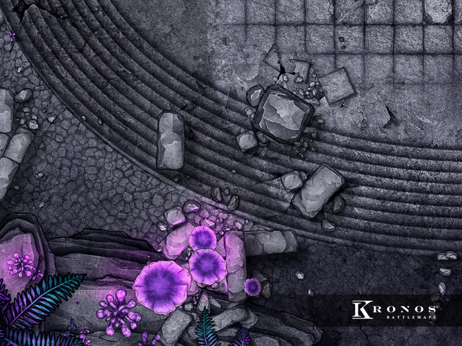 Underdark Arena Ruins Digital Battlemap, Dnd Battle Map, D&D, Dungeons ...