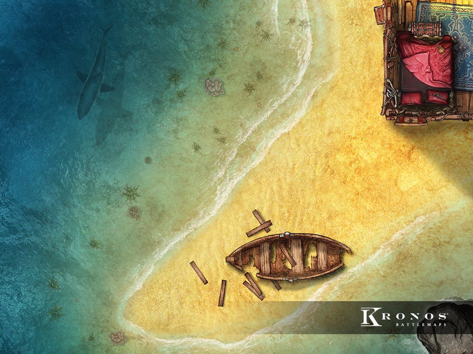 Pirate Island Hideout 4k Digital Battlemap X2, Dnd Battle Map, Dungeons ...