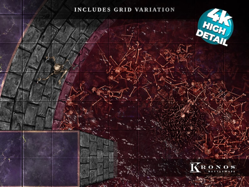 The Bone Pit, 40x30 Battlemap, Dnd Battle Map, D&D, Battle Map ...