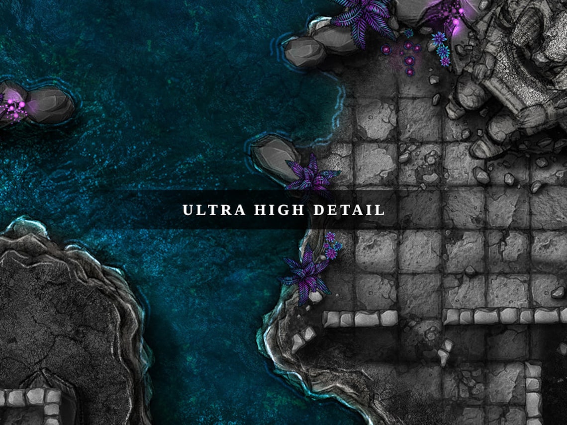 Underdark Ruins Battlemap: 40x30 Dnd Map (digital Download) - Etsy