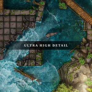 The Sunken Temple - Battlemap - Etsy