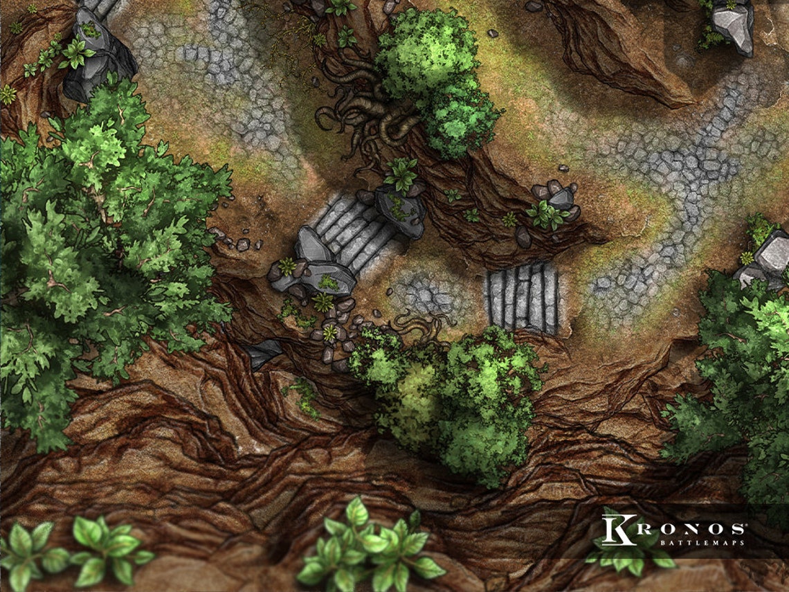 Mountain Temple Ruins Battlemap: Dnd 5e, VTT (digital Download) - Etsy