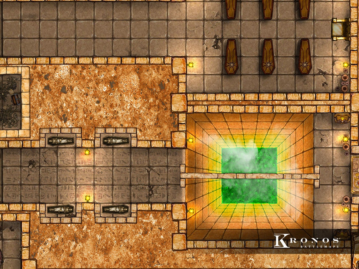 The Mummy's Tomb Digital Battlemap Dnd Battle Map - Etsy