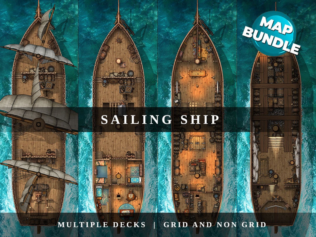 Ship Battlemap, Digital Battle Map Dnd, D&D, Dungeons and Dragons, 5e ...