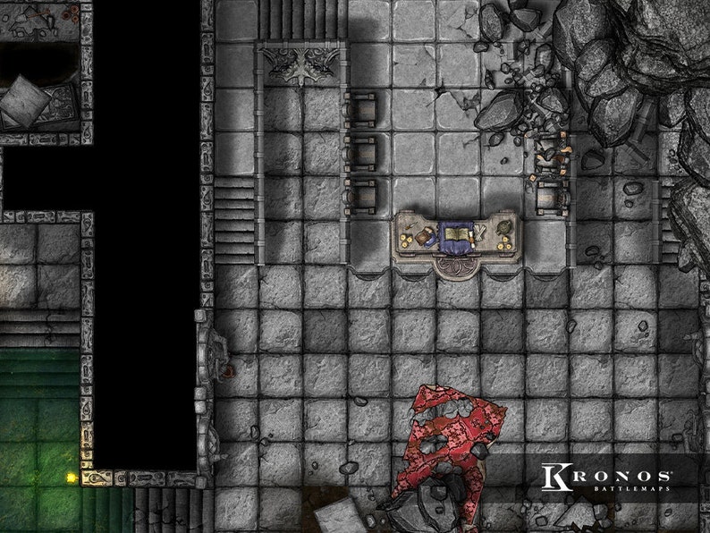 Flooded Crypt Battlemap, Dnd Battle Map, D&D, Battle Map, Dungeons and ...