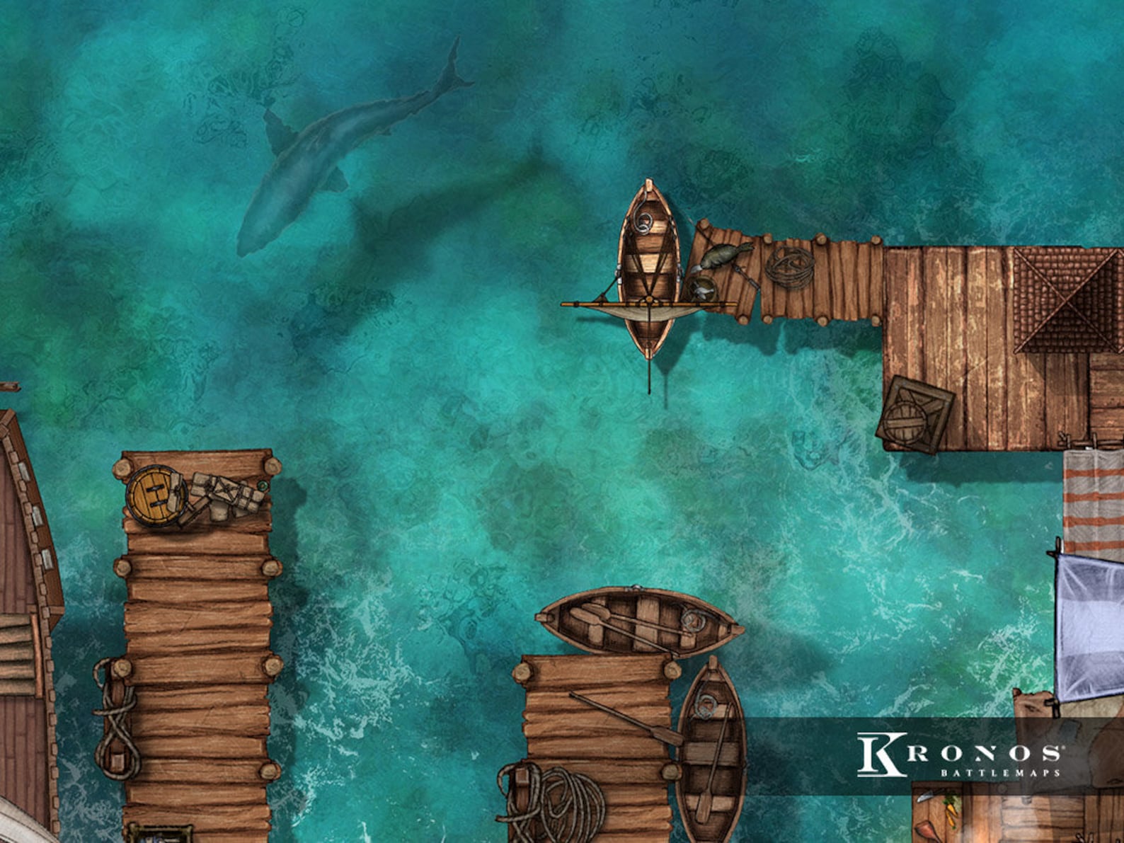 Fishing Village Battlemap: Coral Atoll RPG Map (digital Download) - Etsy