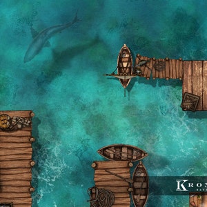 Fishing Village Battlemap: Coral Atoll RPG Map (digital Download) - Etsy