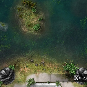Swamp Ruins II - Battlemap, Dnd Battle Map, Battle Map, Dungeons and ...