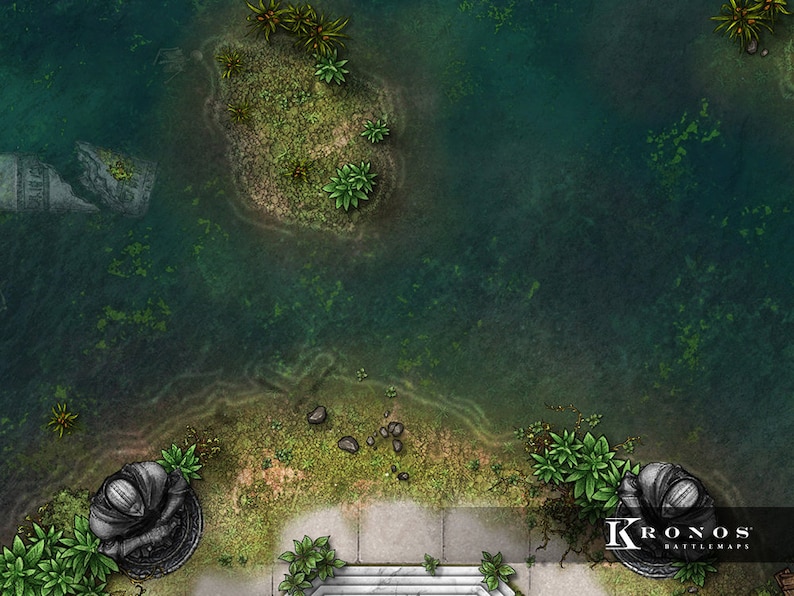 Swamp Ruins II - Battlemap, Dnd Battle Map, Battle Map, Dungeons and ...