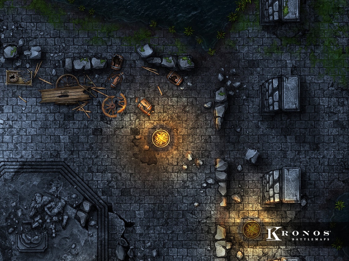 Castle Ruins Battlemap, Dnd Battle Map, D&D, Battle Map, Dungeons and ...