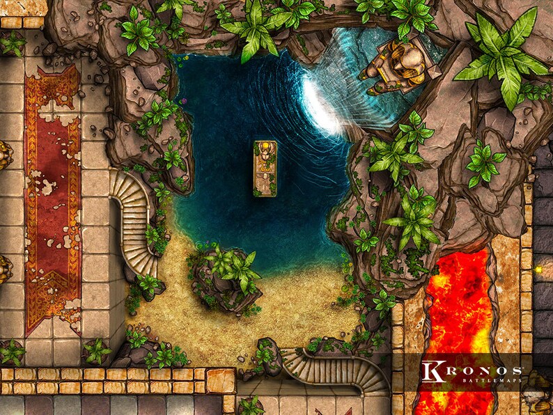 Mummy's Tomb Digital Battlemap: 40x117 Grid Dnd 5e (digital Download ...