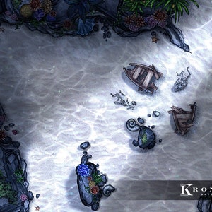 Underwater Caves Battlemap: 40x30 Dnd Map (digital Download) - Etsy