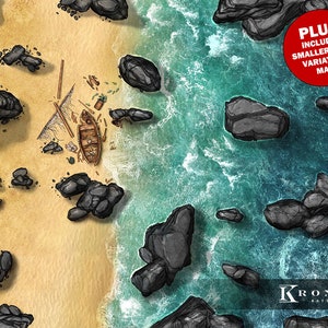 Shipwreck Battlemap: 40x30 Dnd Encounter Map (digital Download) - Etsy