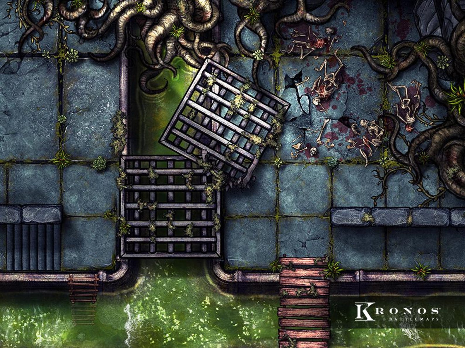 Sewer Digital Battlemap, 4k Battlemap, Dnd Battle Map, D&D, 5e, Roll20 ...