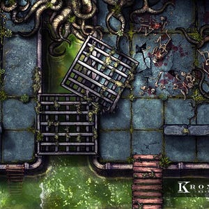 4K Sewer Battlemap: Gridded Dnd Digital Map (20x20) - Etsy