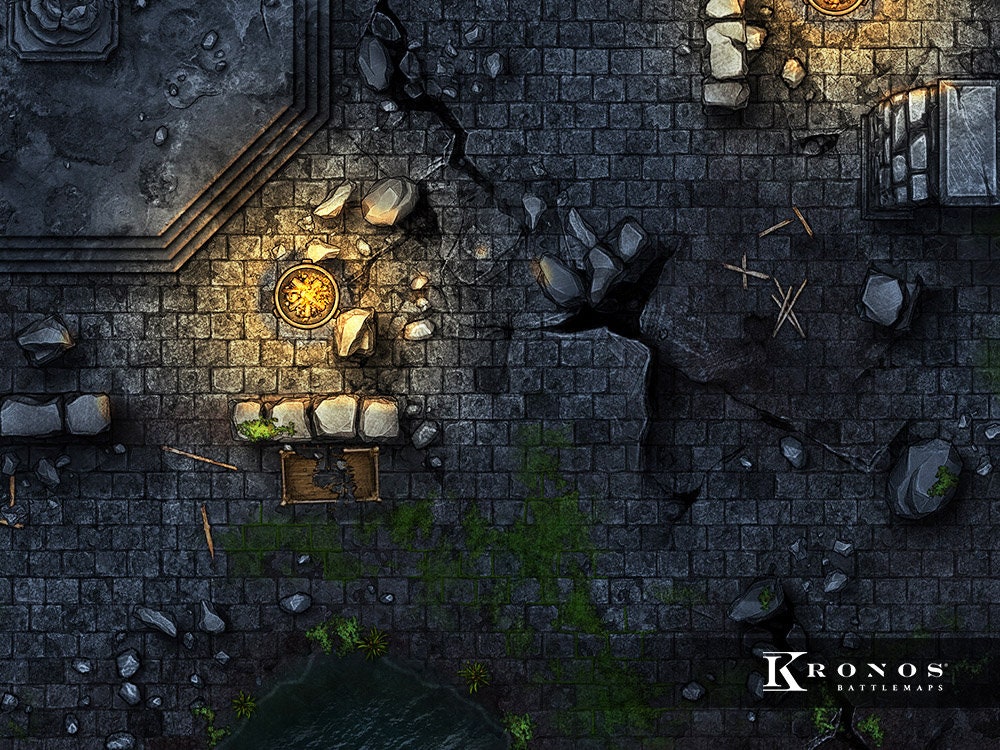 Castle Ruins Battlemap, Dnd Battle Map, D&D, Battle Map, Dungeons and ...