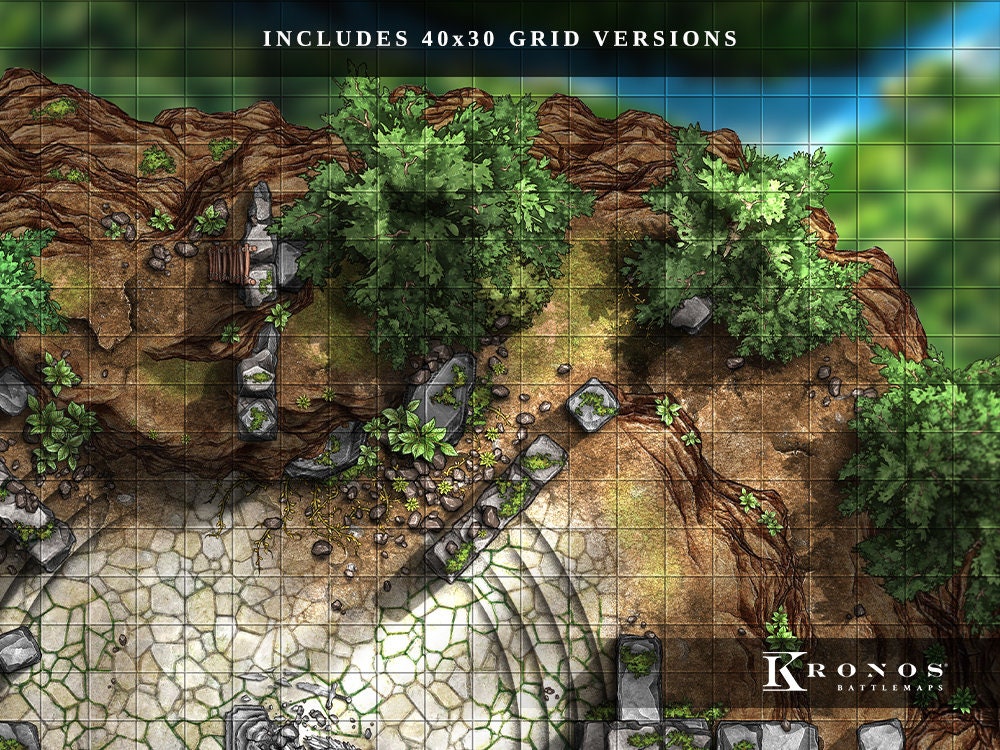 Mountain Temple Ruins Battlemap: Dnd 5e, VTT (digital Download) - Etsy